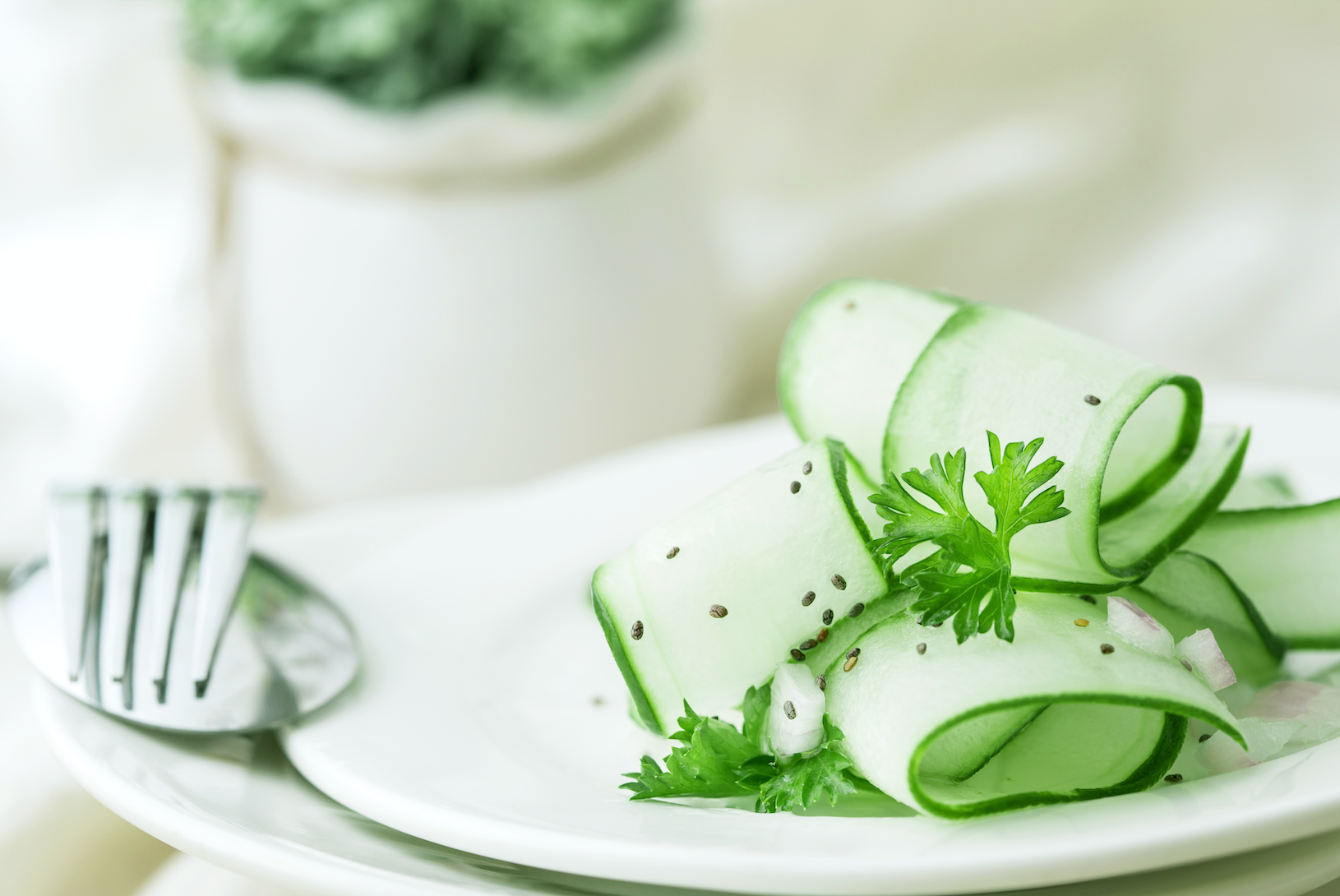 Pepino refrescante con semillas de chía – Santo Remedio